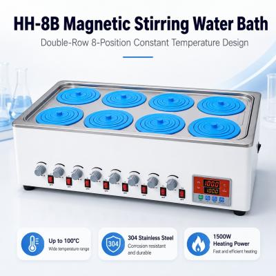 China Factory Direct Magnetic Stirring Water Bath Digital Temperature Stainless Steel Stirrer for Chemical Lab for sale