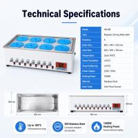China Factory Direct Magnetic Stirring Water Bath Digital Temperature Stainless Steel Stirrer for Chemical Lab for sale