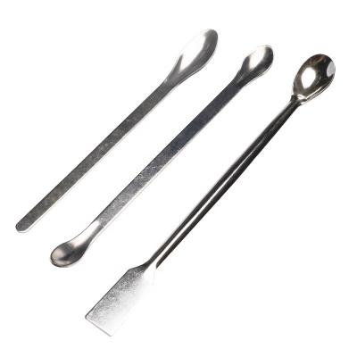 China 20/30cm Lab Use Stainless Steel Medicinal Spoon Spatula Sampling Spoon Scoop Mixing Spatula for Lab Consumables for sale