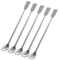 China 20/30cm Lab Use Stainless Steel Medicinal Spoon Spatula Sampling Spoon Scoop Mixing Spatula for Lab Consumables for sale