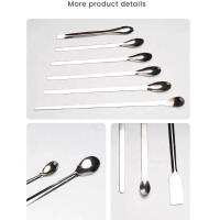 China 20/30cm Lab Use Stainless Steel Medicinal Spoon Spatula Sampling Spoon Scoop Mixing Spatula for Lab Consumables for sale