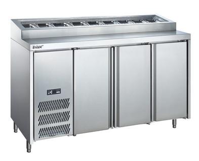China +6℃ to 0℃ Pizza Commercial Refrigerator Freezer 400L Air Cooling Food Case for sale