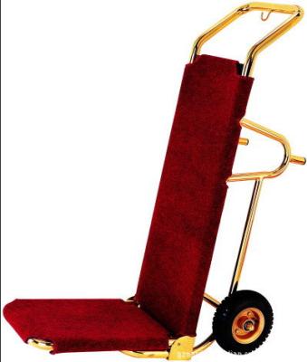 China Titanium Plated Baggage Trolley With Rubber Wheel , 460*560*1180mm for sale