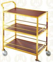 China 3 Layers Service Trolley Oblong Room Service Equipments 880*465*940mm for sale