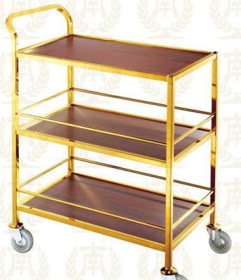 China 3 Layers Service Trolley Oblong Room Service Equipments 880*465*940mm for sale