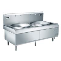 China Commercial Single / Double Big Wok Induction Cooker Burner Cooking Range 380V 50Hz for sale