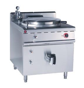 China JUSTA GAS INDIRECT JACKETED BOILING PAN KITCHEN EQUIPMENTS 150L SOUP COOKER MACHINE for sale