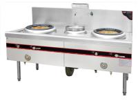 China Stainless Steel Commercial Gas Cooking Stoves With 2 Burners 1 Spare Water Pot for sale