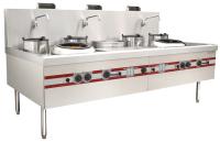 China Wok Range With Double Burners Chinese Cooking Stove 2400 x 1220 x (810+450) mm for sale