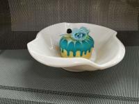China Plastic Porcelain Dinnerware Dessert Bowl Flower Decorative Border Top Dia.18CM for sale