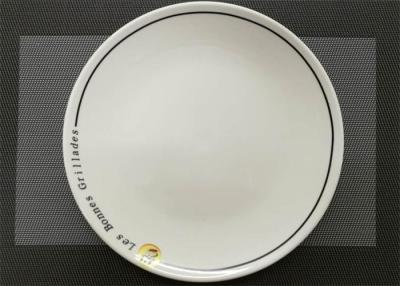 China Ceramic Round Plate With Logo Porcelain Dinnerware Sets Dia. 25cm Weight 744g for sale