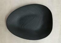 China Imitation Porcelain Dinnerware Sets Korean - style Plate Black Color Ripple Finish for sale