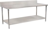 China Customized Double - Layer Stainless Steel Work Table 1.8m With MDF For Hotel for sale