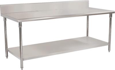 China Customized Double - Layer Stainless Steel Work Table 1.8m With MDF For Hotel for sale