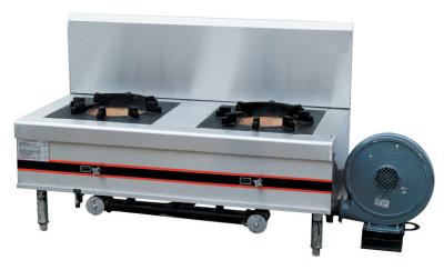 China 96KW Stainless Gas Stock Pot Range Two Burner For Commercial Kitchen for sale
