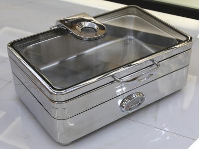China Electric Rectangular Chafer Stainless Steel Cookwares Digital - display Temperature 1/1 GN Food Pan Mirror Finish for sale