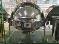 China Mirror Finish Stainless Steel Cookwares / Round Food Pan with Round Roll Top Lid Fully Open at 180° for sale