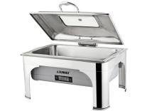 China Large Stainless Steel Cookwares , Digital Display Electric Chafing Dish With Windowed Lid for sale
