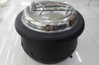 China Black Color Electric Soup Warmer / Stainless Steel Cover Single Phase 220V Volt for sale