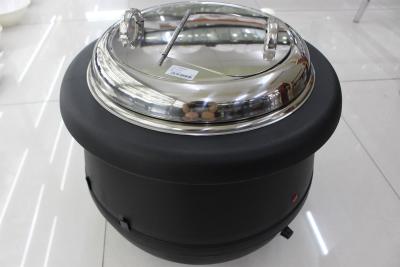 China Black Color Electric Soup Warmer / Stainless Steel Cover Single Phase 220V Volt for sale