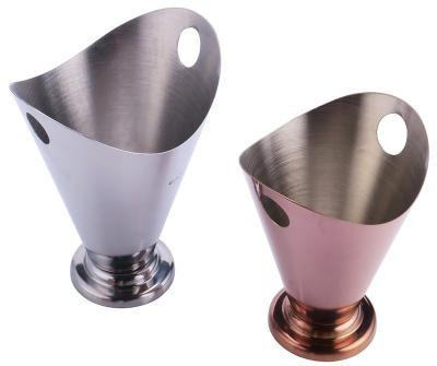 China Rose - gold Color Stainless Steel Chips Cup / Silver French Fries Bucket Snack Food Container for sale