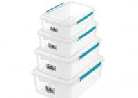 China Clear Plastic Food Storage Box with Lid and Lock Capacity 0.9L to 12L Withstand Temperatures From -40°C to +80°C for sale