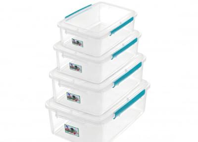 China Clear Plastic Food Storage Box with Lid and Lock Capacity 0.9L to 12L Withstand Temperatures From -40°C to +80°C for sale