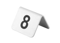 China Stainless Steel Reserved Table Number Stands in English or Chinese Restanurant Room for sale