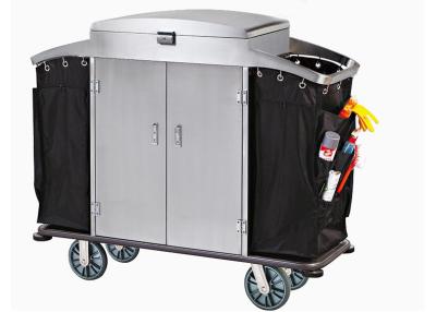 China Small Room Service Trolley with Heavy Duty Refuse Bag Stainless Steel Powder - Epoxy Finish for sale