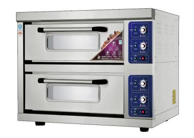 China 2 Decks 2 Trays Stainless Steel Electric Baking Ovens Laminated-Type Features Energy-Saving Temperature Range 20~300°C for sale