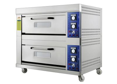 China Laminated-Type Gas Bakery Oven With Timing Control and Adjustable Temperature Range 20~400°C Capacity 2 Decks 4 Trays for sale