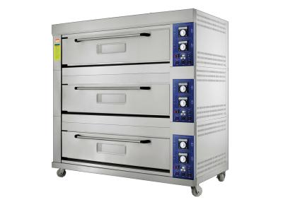 China Large Capacity Gas Baking Ovens with Stainless Steel Housing Toughened Glass Door for sale