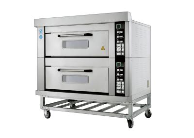 China Deluxe Electric Oven Micro-computer Intelligent Control Smart Preset Menu Function 2 Decks 4 Trays Electric Baking Ovens for sale