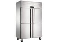 China Double Temperature Commercial Refrigerator Freezer With 4 Solid Doors Temp. Range 0～-15°C / 8～-10°C for sale