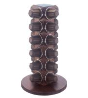 China Wood Grain Commercial Buffet Equipment Stainless Steel 24 Head Rotary Glass Holder for sale