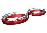 China Commercial Buffet Equipment Oval & Round Shape Combination Restaurat Buffet Tables for sale