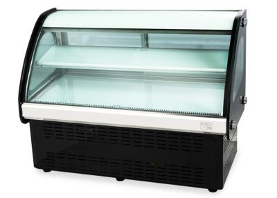 China High Humidity Curved Glass Cake Display Cabinet (90cm-120cm) Countertop Food Cake Showcase for sale