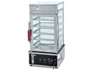 China Electric Food Warmer Showcase Stainless Steel Double Layers Glass Bread Steamer for sale