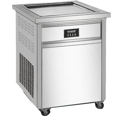 China Full - Auto Commercial Fridge Freezer Square Pan Thailand Style Roll Fry Ice Cream for sale