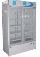 China Beverage Display Cooler Commercial Refrigerator Freezer Two Doors for sale