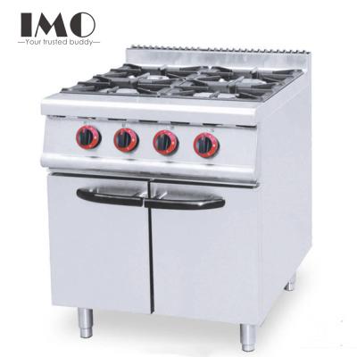 China 5 Star Commercial Kitchen Equipment  4 Burner Gas Stove With Cabinet for sale