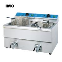 China 6kw Western Kitchen Equipment Electric Counter Top Double Basket 12L*2 Fryer for sale