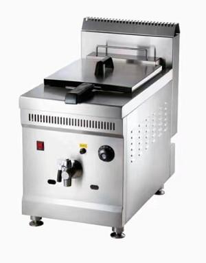 China Large 18L Gas Deep Fryer Pulse Ignition Limiter Table Top Single Tank for sale