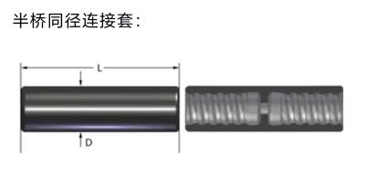 China Heavy Duty Industrial R32x12.7 Drill Bit Sleeve Coupling 160mm Length 45mm Dia for sale