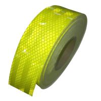 China Lemon Yellow Green DOT C2 Reflective Tape Self Adhesive For Car for sale