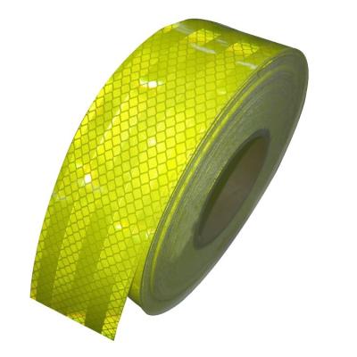 China Lemon Yellow Green DOT C2 Reflective Tape Self Adhesive For Car for sale