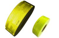 China Factory Wholesale High Visibility Reflective Material Tape Sticker Yellow Green Color Retro Reflective Tape for Truck Vehicles for sale
