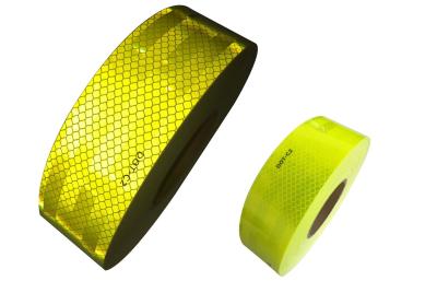 China Factory Wholesale High Visibility Reflective Material Tape Sticker Yellow Green Color Retro Reflective Tape for Truck Vehicles for sale