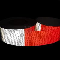 China Red Silver DOT C2 Certificate Glass Beads Reflective Tape For Truck Semi Trailer for sale