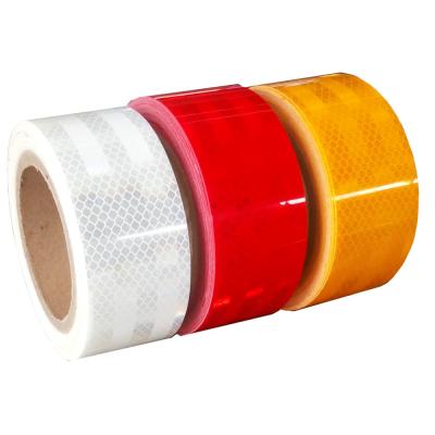 China White Yellow Red Diamond Prismatic Reflective Sheeting In Rolls Packaging for sale